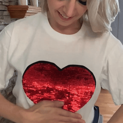 Custom Sequin Shirt-Show your love in a magic way! - Tee Sequin